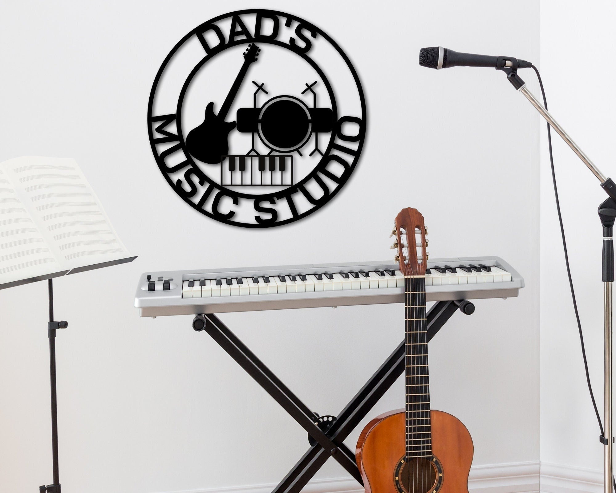 Custom Music Room Sign, Music Studio Metal Sign, Personalized Music De ...