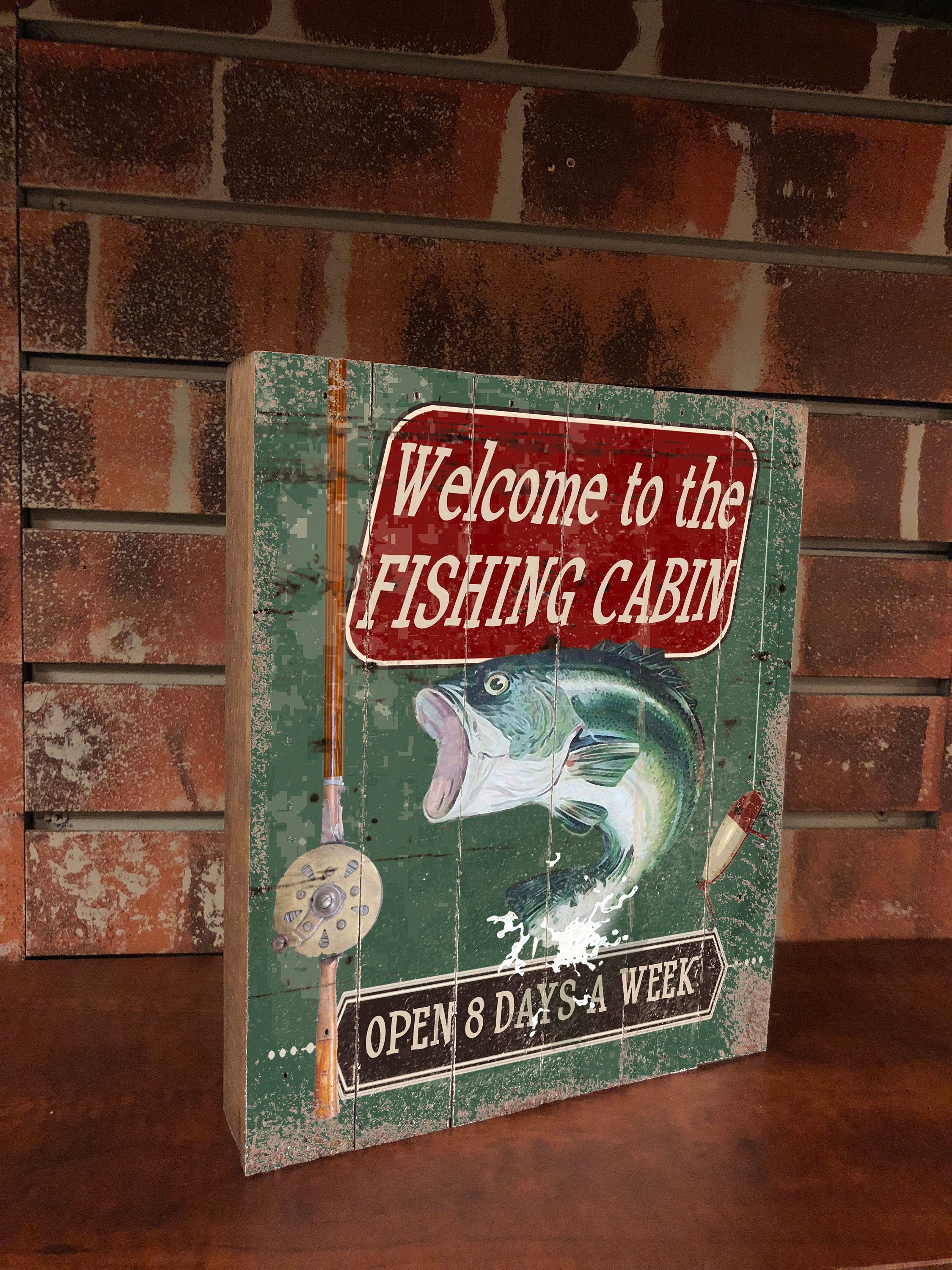 Vintage Fishing Cabin Signs – Tin Sign Shop