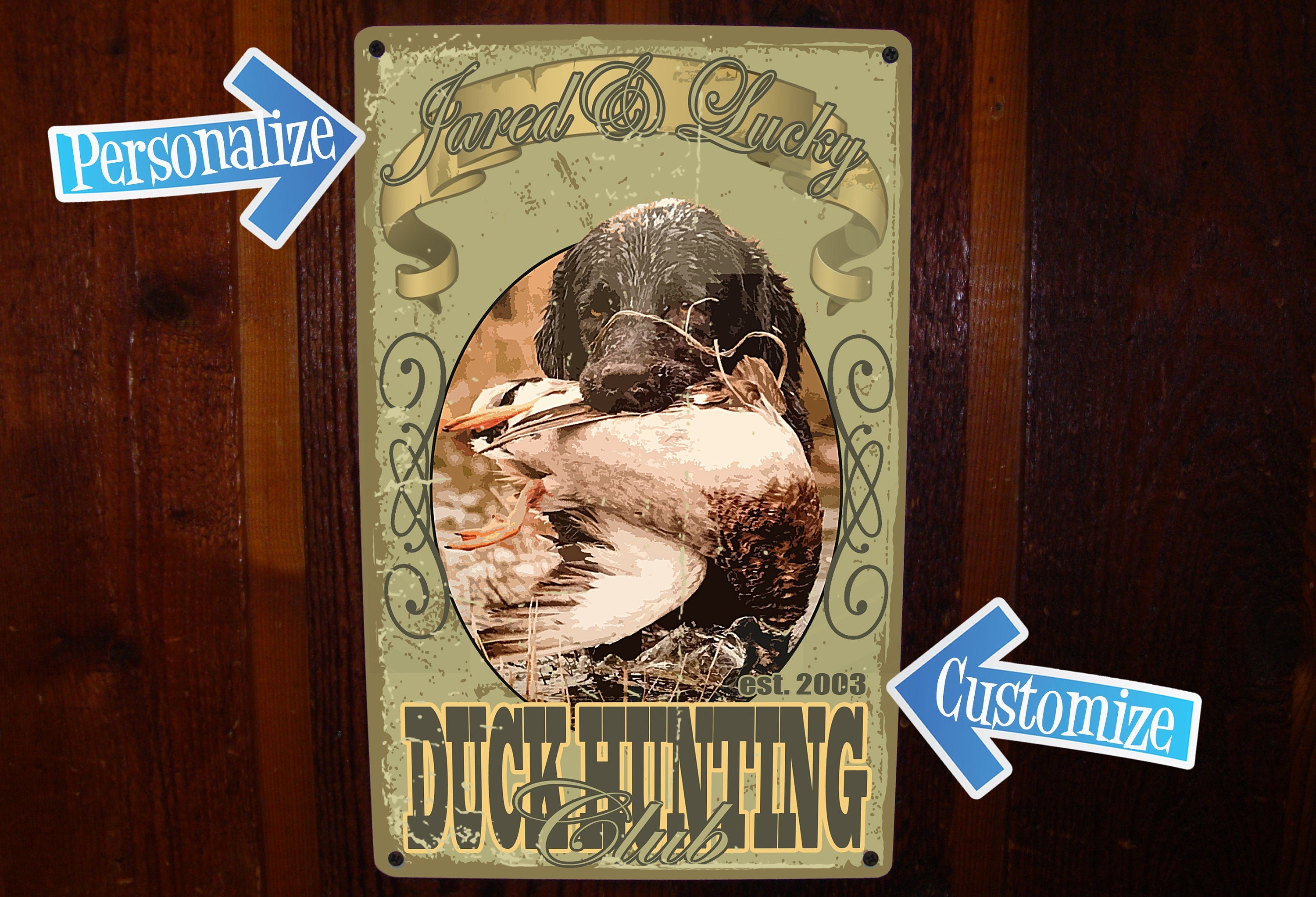 Custom Duck Hunting Sign – Tin Sign Shop