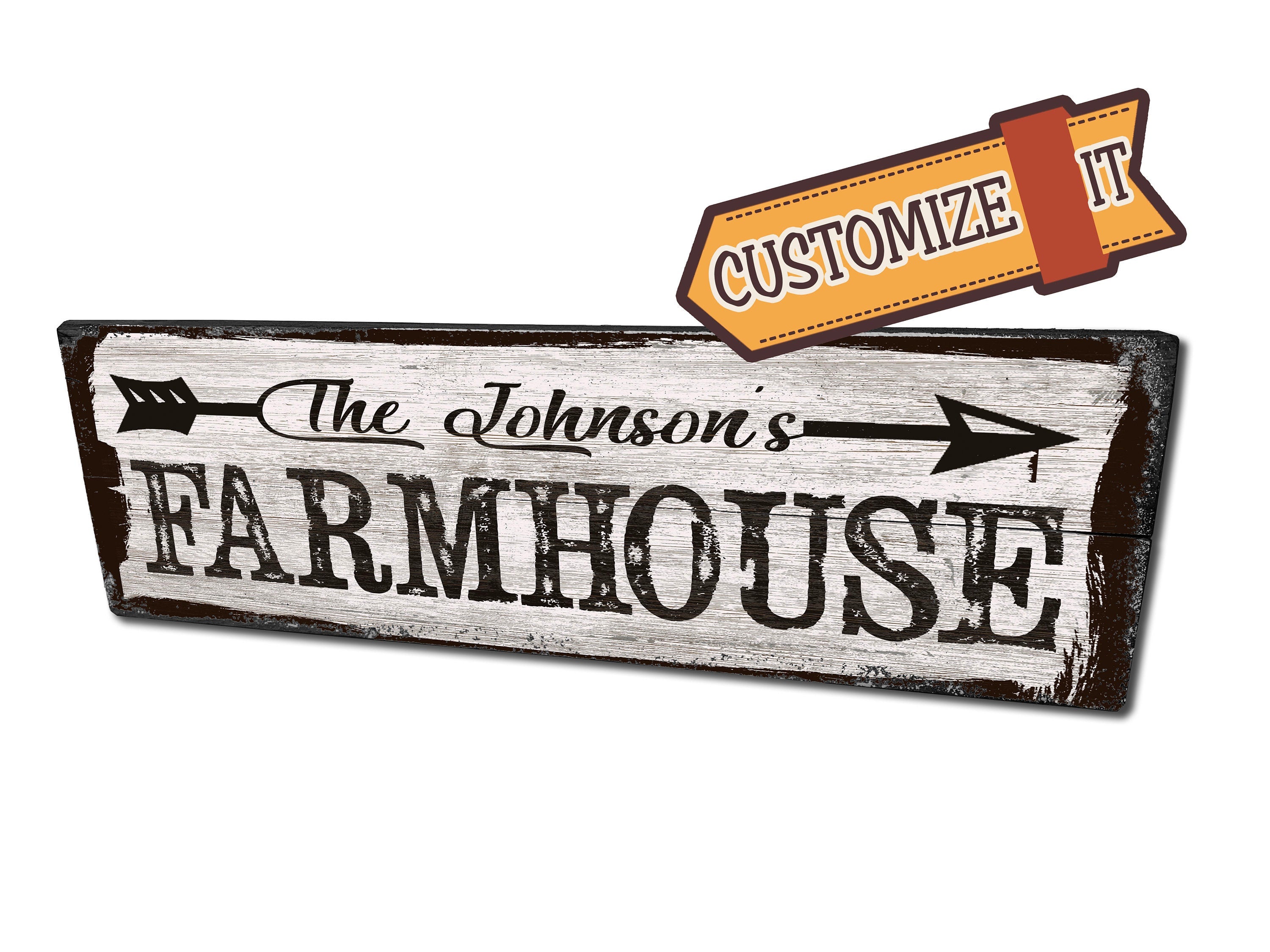 Custom Farmhouse Wooden Sign – Tin Sign Shop