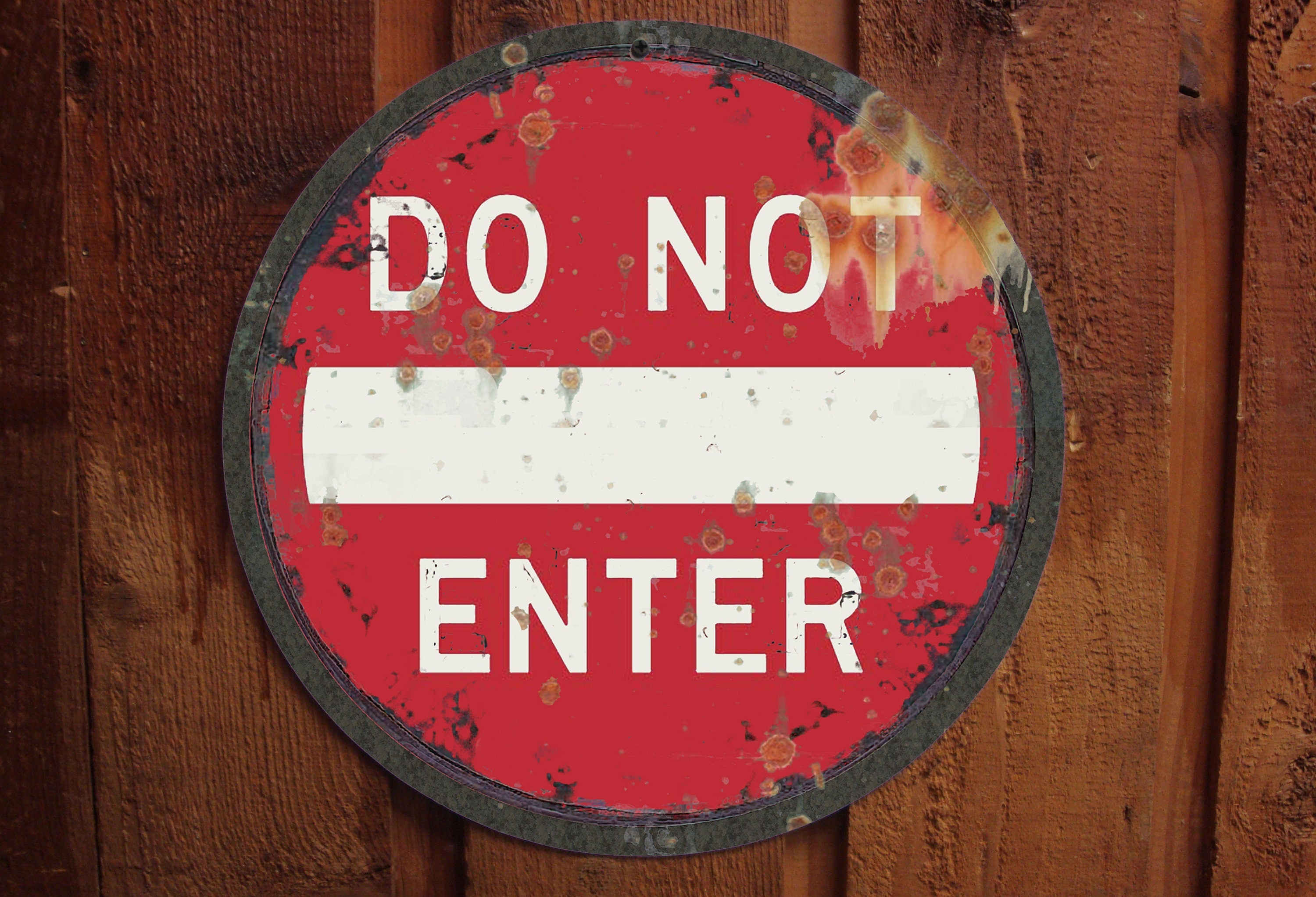 Vintage, Do Not Enter Road Sign! Free Personalization. – Tin Sign Shop