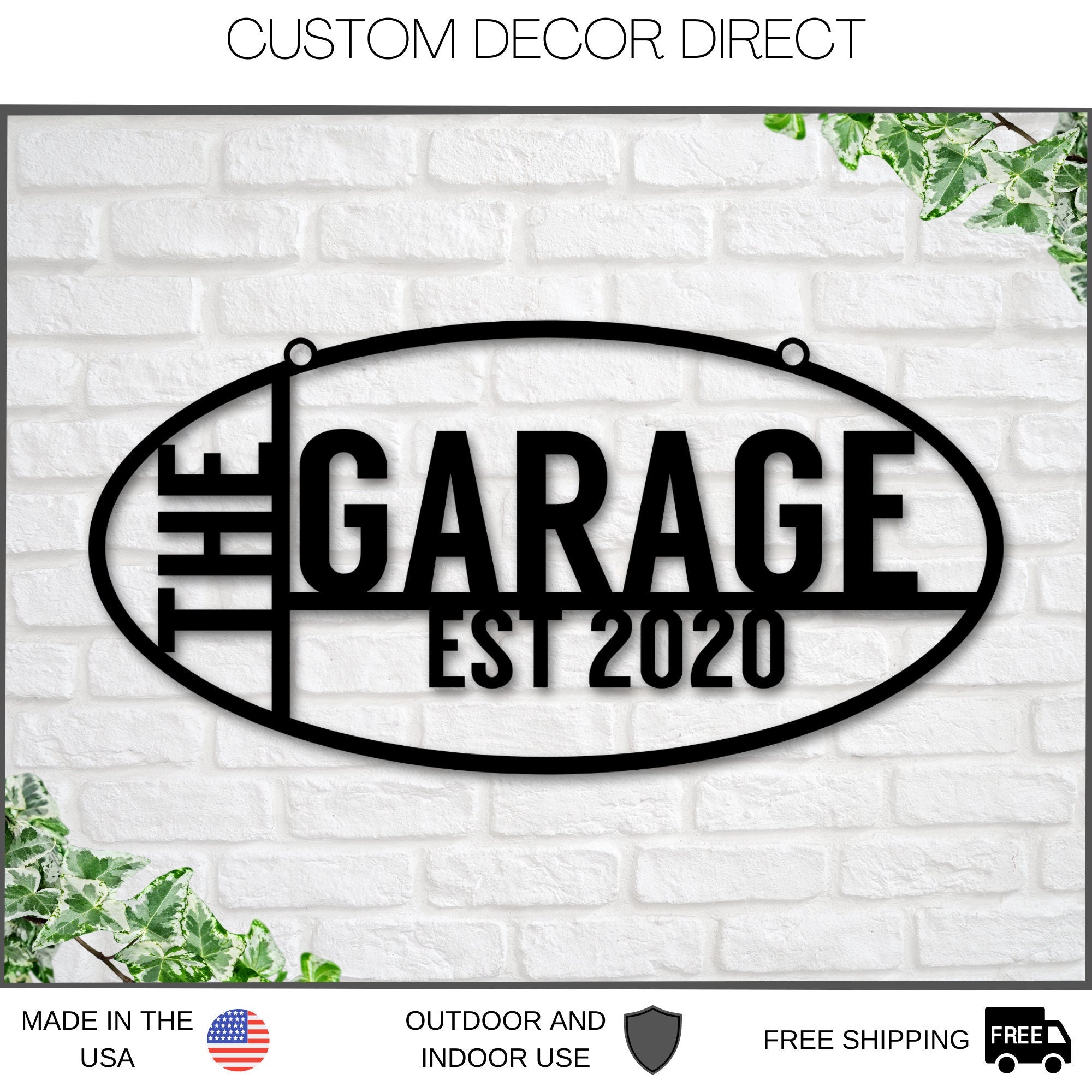 Personalized Garage Sign, Hanging Shop Sign, Store Sign, Husband Gift ...