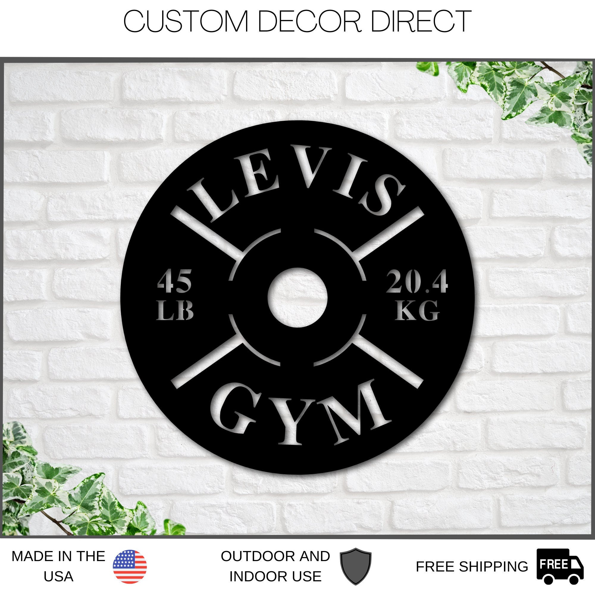 Gym Sign, Personalized Home Gym Sign, Custom Metal Gym Sign, Home Gym ...