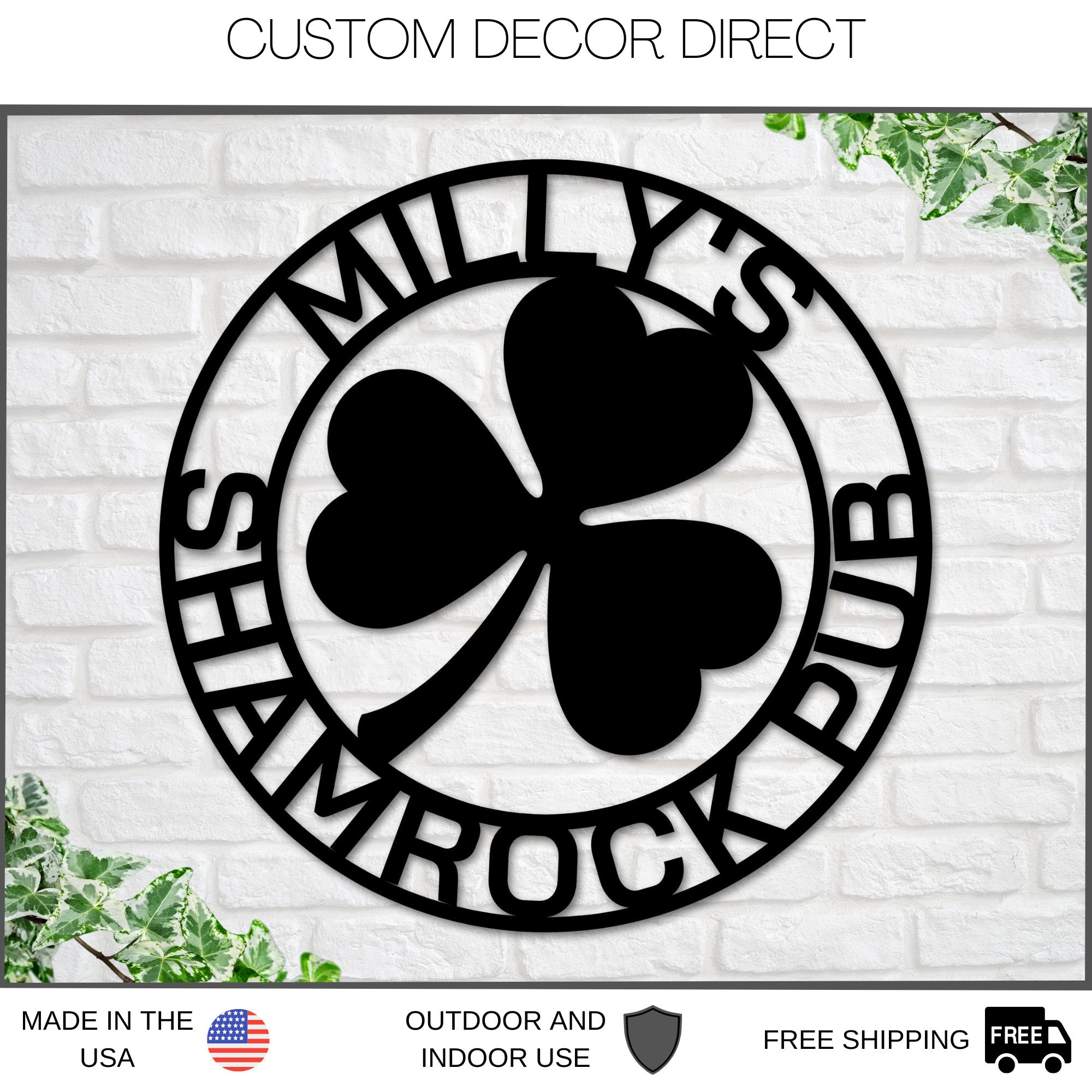 Personalized Irish Pub Sign, Irish Bar Sign, St. Patrick's Day Decor ...