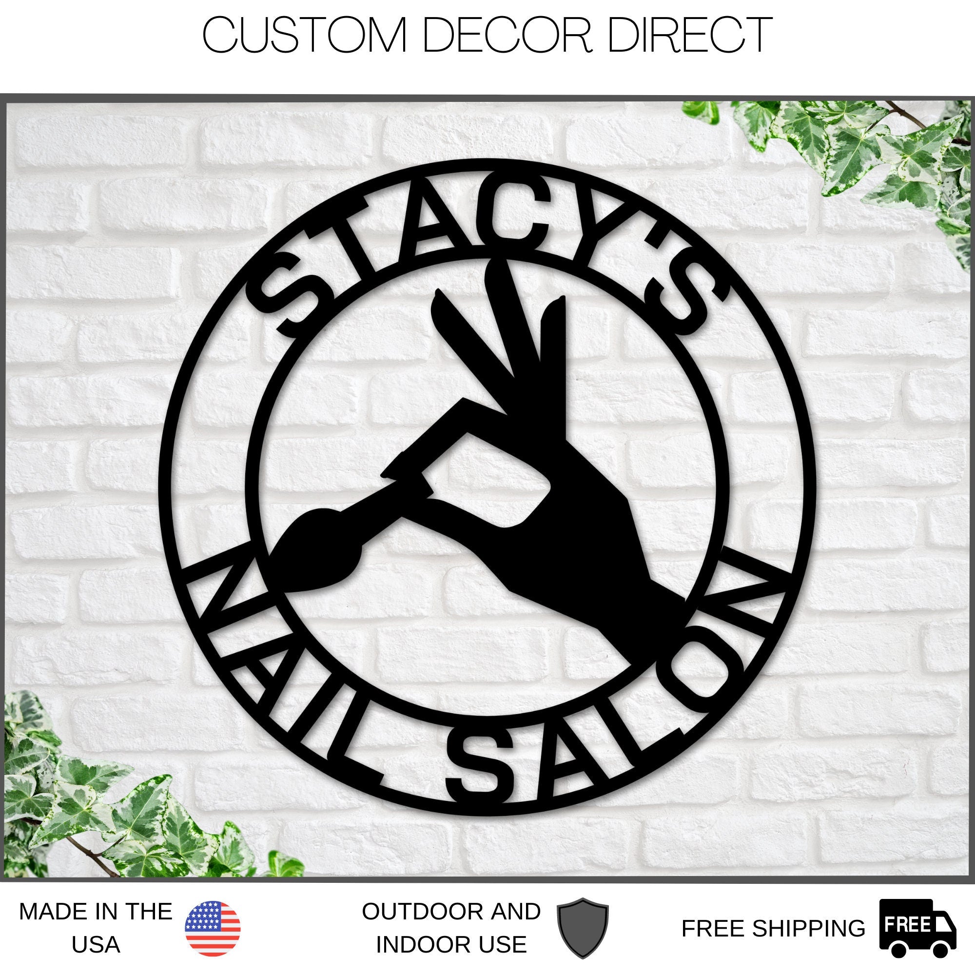Nail Salon Sign, Nail Salon Business Sign, Personalized Nail Salon Sig ...