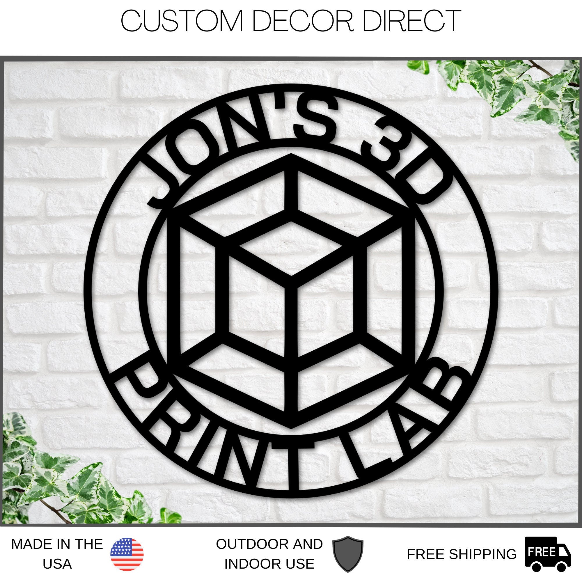 3D Print Sign, Print Lab Sign, 3D Printing Business Sign, Print Room S ...