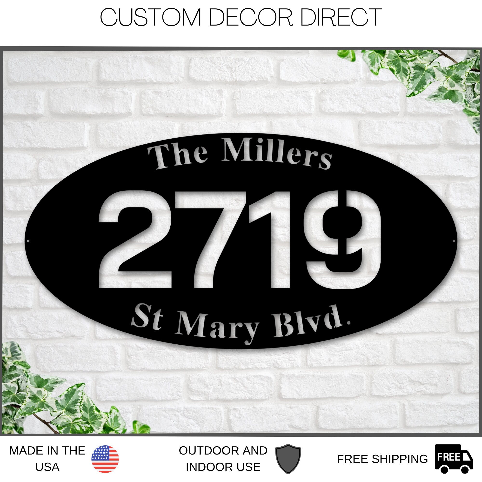 Metal Address Sign, Address Sign for House, House Address Sign, Addres ...