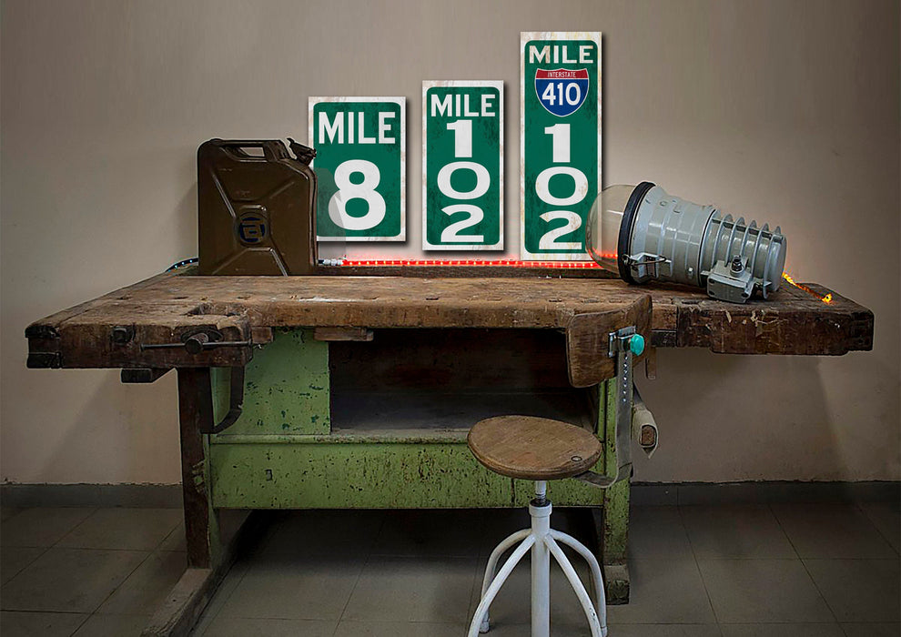 Highway Marker Signs - Mile Marker Metal Signs - Custom Made – Tin Sign ...